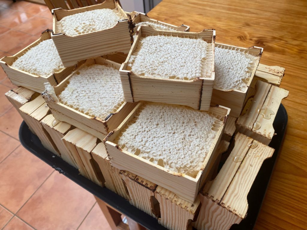 Section Rack complete - Hive World - English Comb Honey Rack